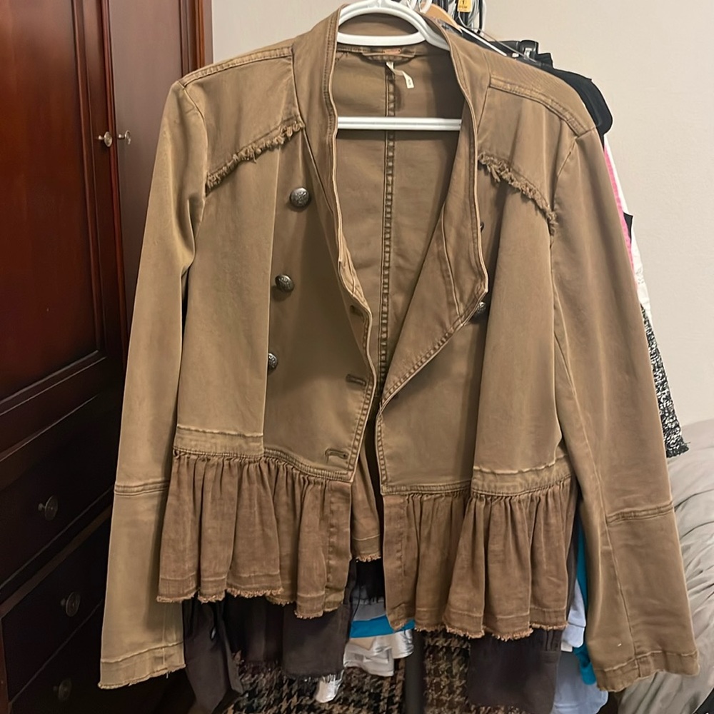 Double Breasted Military Inspired Jacket - Gem